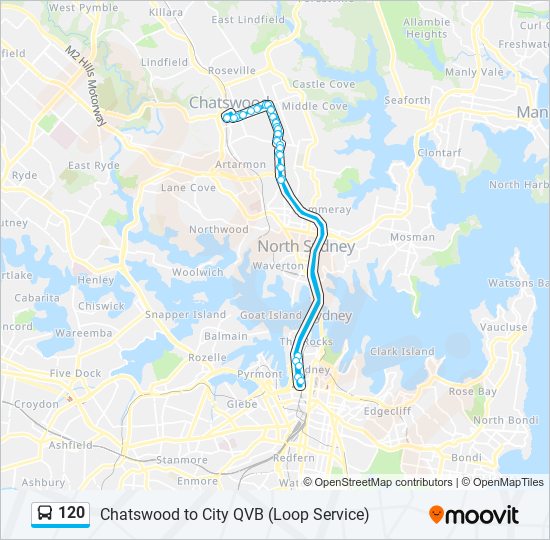 120 Route: Schedules, Stops & Maps - Chatswood (Updated)