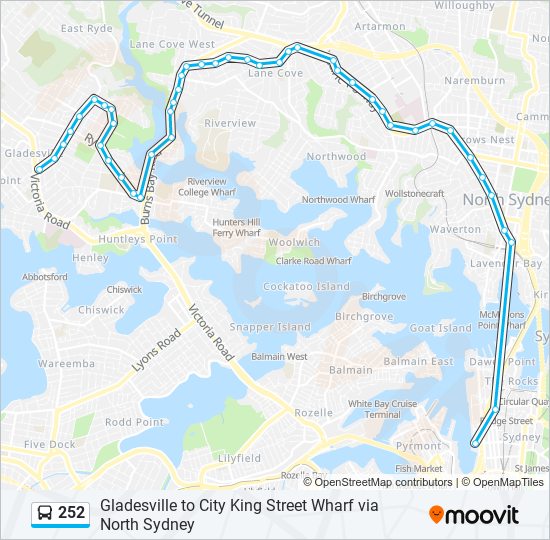 252 Route: Schedules, Stops & Maps - City King St Wharf (Updated)