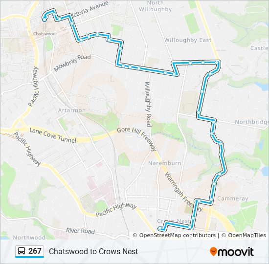 267 Route: Schedules, Stops & Maps - Chatswood (Updated)
