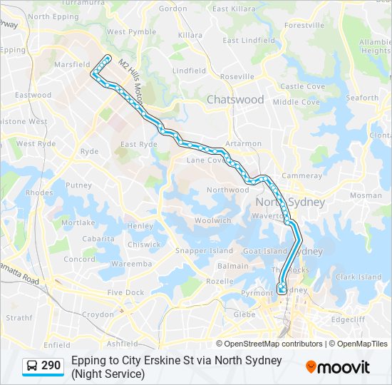 290 Route: Schedules, Stops & Maps - Macquarie Centre (Updated)