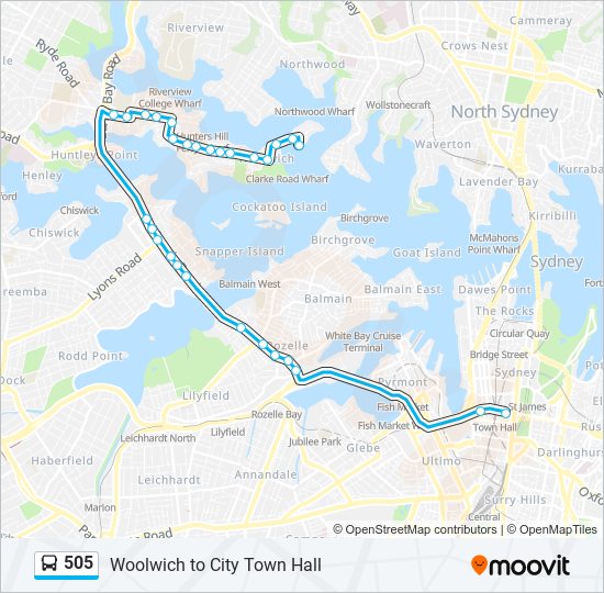 505 Route: Schedules, Stops & Maps - Woolwich Wharf (Updated)