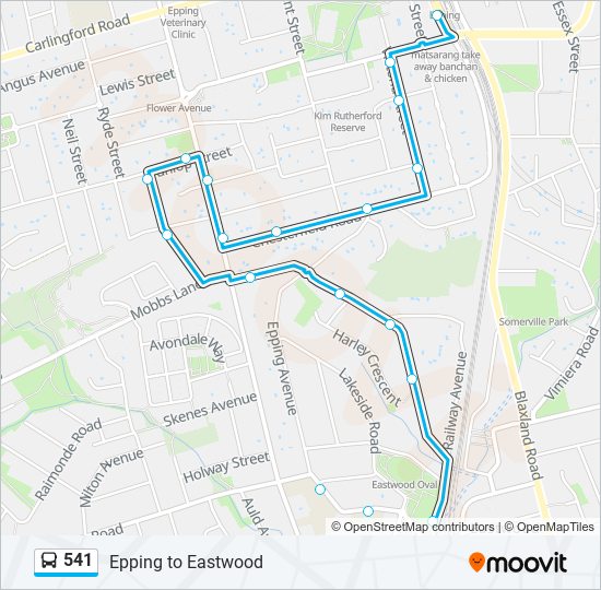 541 Route: Schedules, Stops & Maps - Epping (Updated)