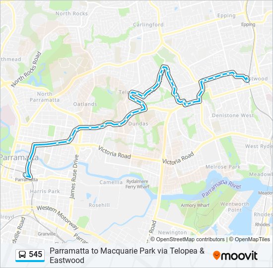 545 Route: Schedules, Stops & Maps - Eastwood Station (Updated)