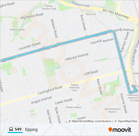 549 Route: Schedules, Stops & Maps - Epping (Updated)