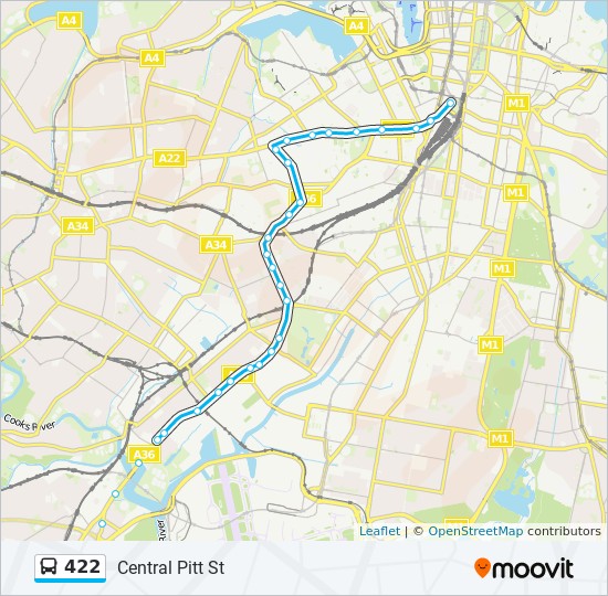422 Route: Schedules, Stops & Maps - Central Pitt St