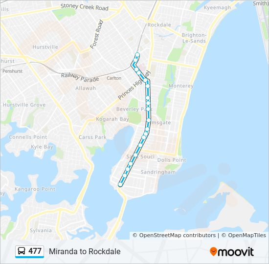 477 Route: Schedules, Stops & Maps - Kogarah Station (Updated)