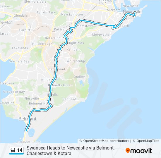 14 Route: Schedules, Stops & Maps - Belmont (Updated)
