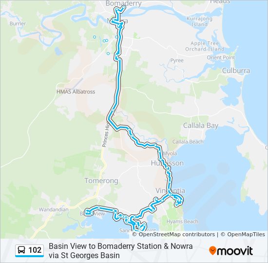 102 Route: Schedules, Stops & Maps - Nowra (Updated)
