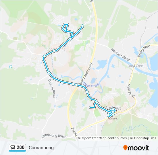280 Route: Schedules, Stops & Maps - Cooranbong (Updated)