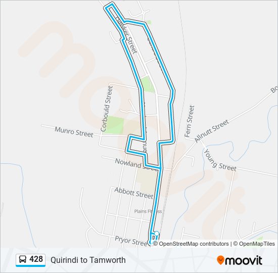 428 Route: Schedules, Stops & Maps - Quirindi (Updated)