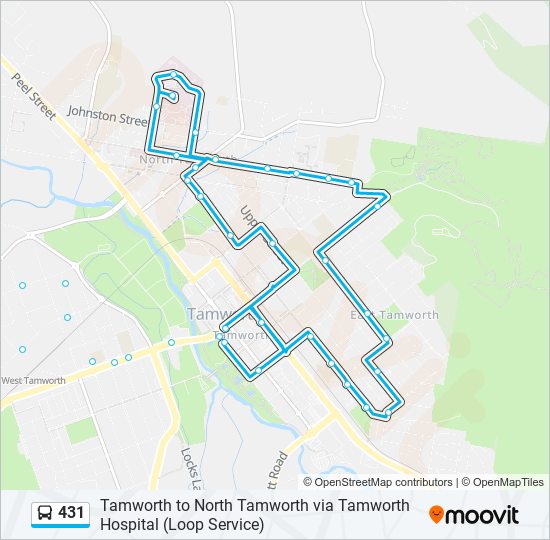 431 Route: Schedules, Stops & Maps - North Tamworth (Updated)