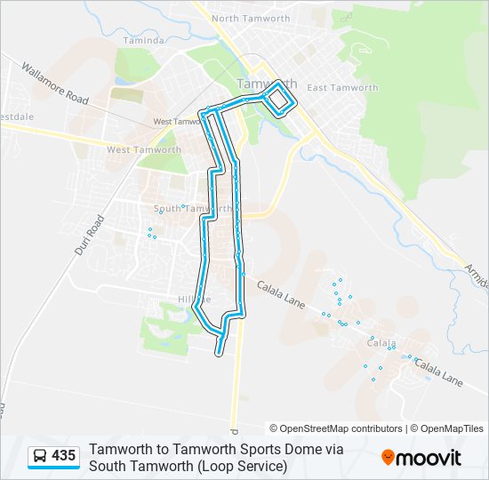 435 Route: Schedules, Stops & Maps - Tamworth (Updated)