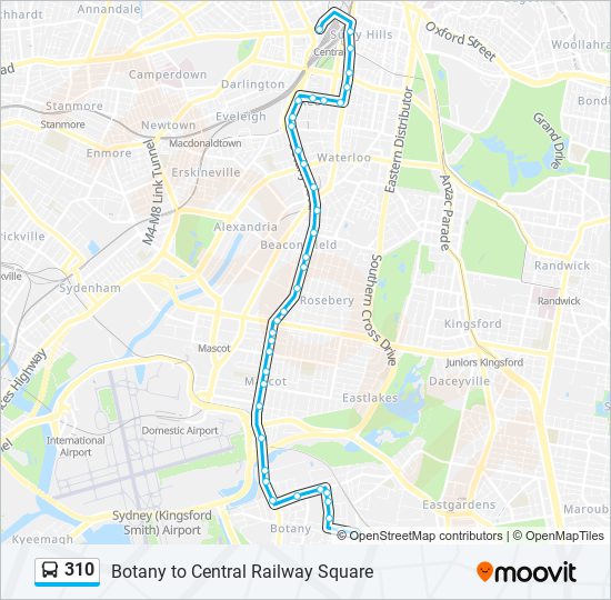 310 Route: Schedules, Stops & Maps - East Botany (Kelloggs) (Updated)