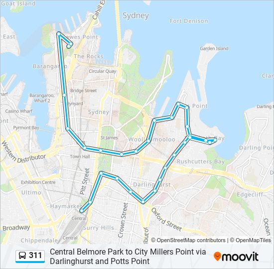 311 Route: Schedules, Stops & Maps - City Millers Point (Updated)