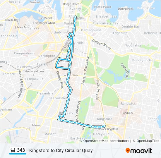 343 Route: Schedules, Stops & Maps - City St James (Updated)