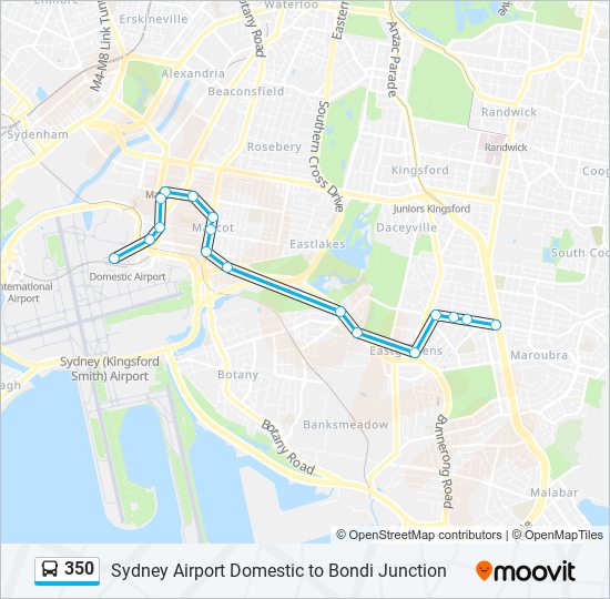 350 Route: Schedules, Stops & Maps - Maroubra Jn (Maroubra Rd) (Updated)