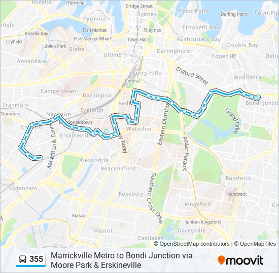 355 Route: Schedules, Stops & Maps - Bondi Junction (Updated)