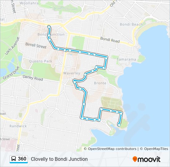 360 Route: Schedules, Stops & Maps - Bondi Junction (Updated)