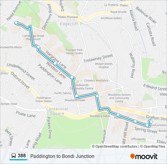 388 Route: Schedules, Stops & Maps - Bondi Junction (Updated)
