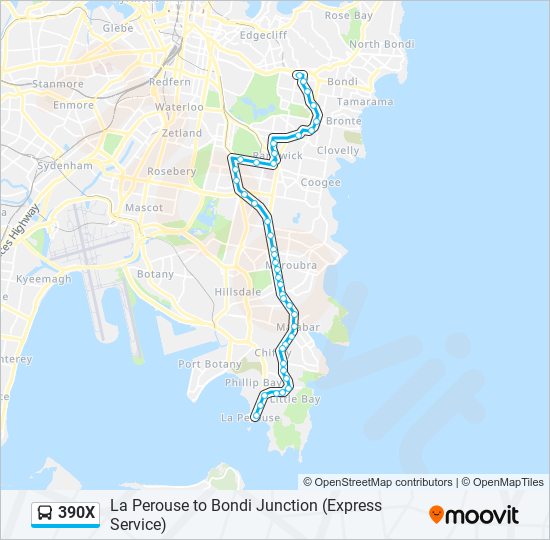 390x Route: Schedules, Stops & Maps - La Perouse (Updated)