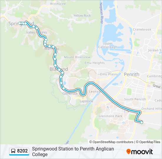 8202 Route: Schedules, Stops & Maps - Penrith Anglican Sch (Updated)