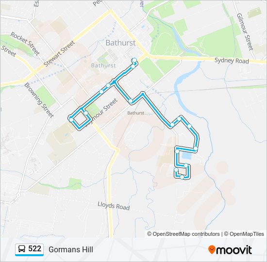 522 Route: Schedules, Stops & Maps - Gormans Hill (Updated)