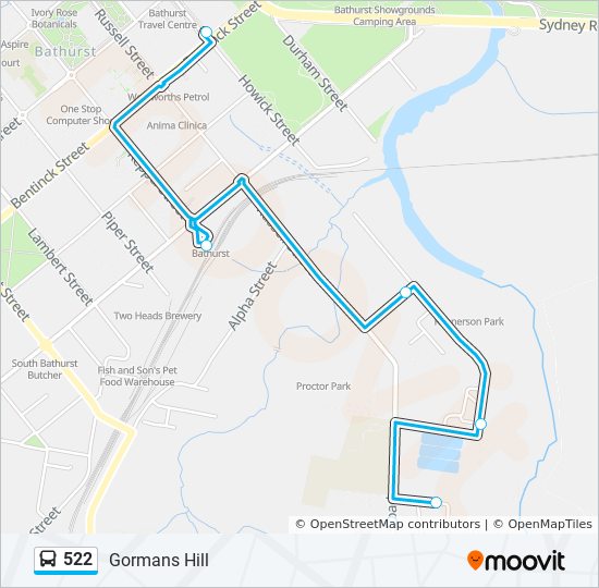 522 Route: Schedules, Stops & Maps - Gormans Hill (Updated)