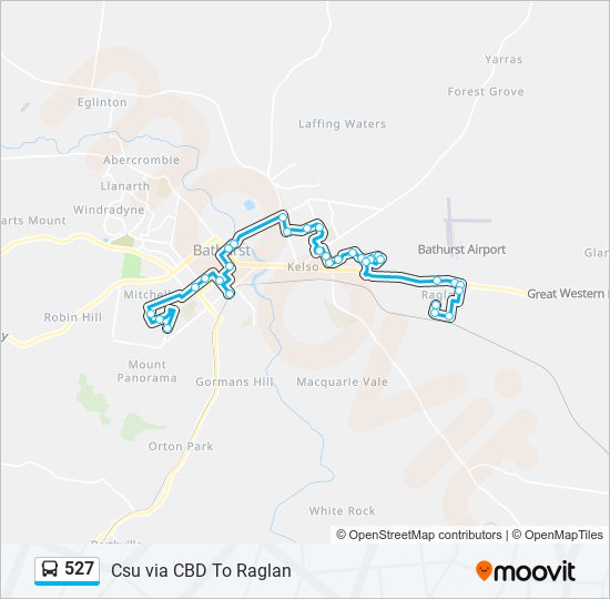 527 Route: Schedules, Stops & Maps - Csu via CBD To Raglan (Updated)