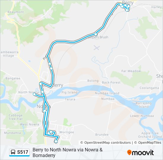 s517 Route: Schedules, Stops & Maps - North Nowra (Updated)