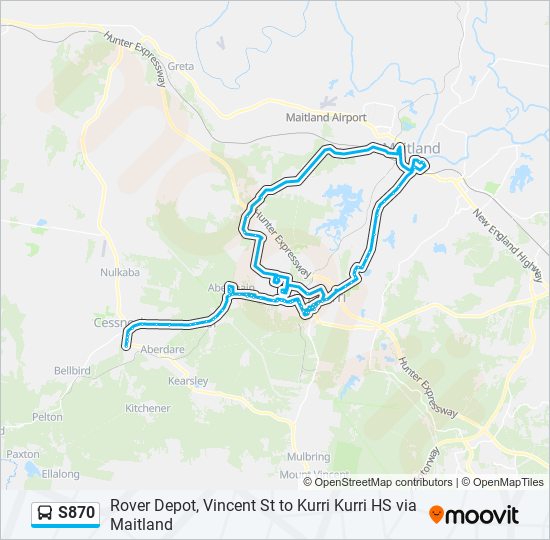 s870 Route: Schedules, Stops & Maps - Abermain PS (Updated)