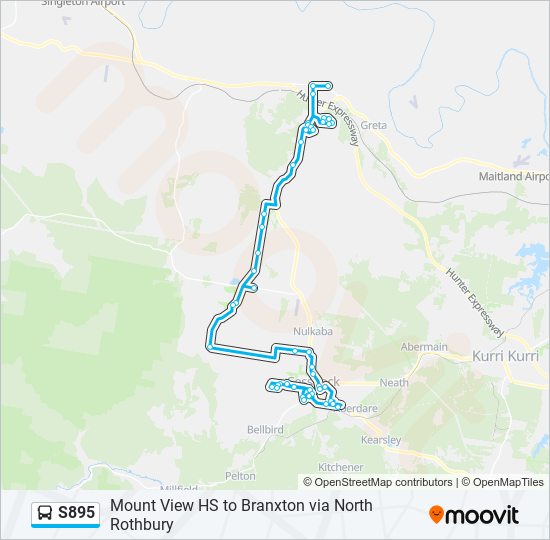s895 Route: Schedules, Stops & Maps - Branxton (Updated)