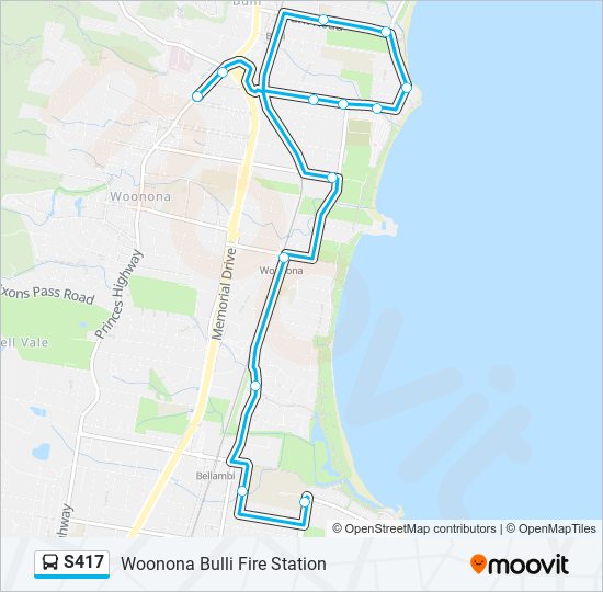 s417 Route: Schedules, Stops & Maps - Woonona Bulli Fire Station (Updated)