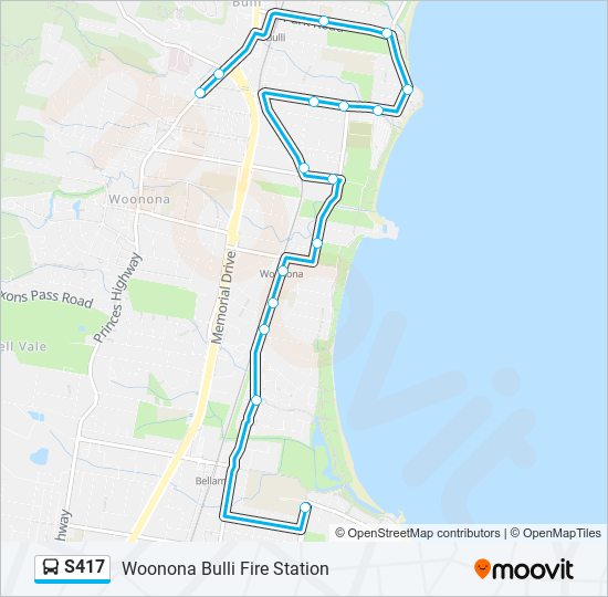 s417 Route: Schedules, Stops & Maps - Woonona Bulli Fire Station (Updated)