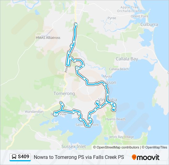 s409 Route: Schedules, Stops & Maps - Tomerong Public (Updated)