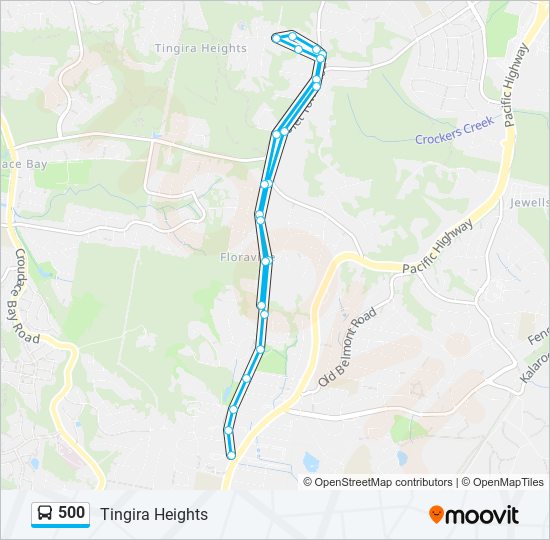 500 Route: Schedules, Stops & Maps - Tingira Heights (Updated)
