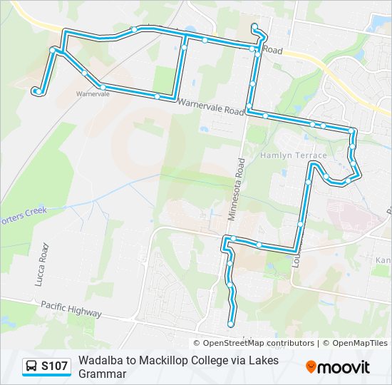 s107 Route: Schedules, Stops & Maps - Mackillop College (Updated)