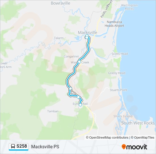 s258 Route: Schedules, Stops & Maps - Macksville PS (Updated)