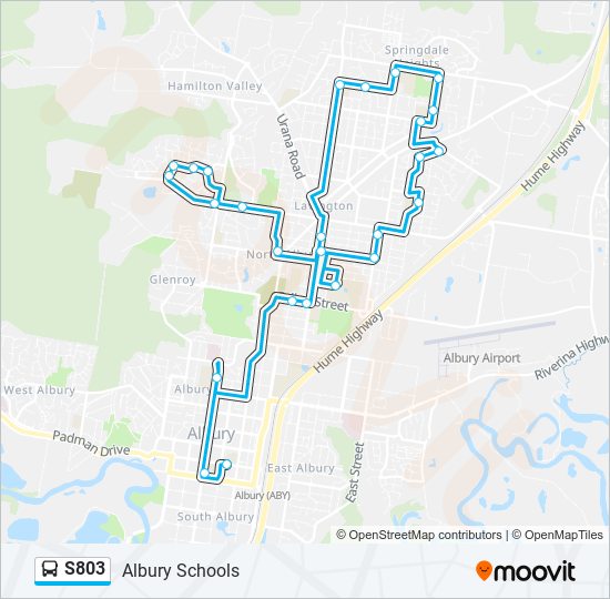 s803 Route: Schedules, Stops & Maps - Albury Schools (Updated)