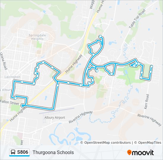 s806 Route: Schedules, Stops & Maps - Thurgoona Schools (Updated)