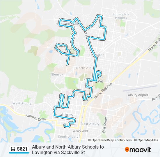 s821 Route: Schedules, Stops & Maps - Lavington (Updated)