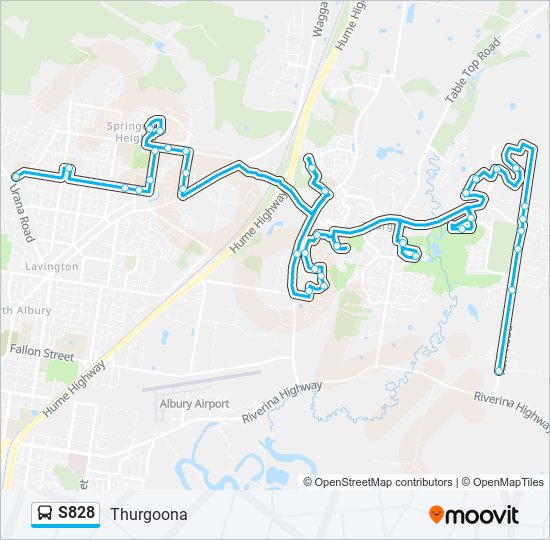 s828 Route: Schedules, Stops & Maps - Thurgoona (Updated)