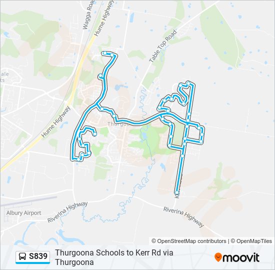 s839 Route: Schedules, Stops & Maps - Thurgoona (Updated)