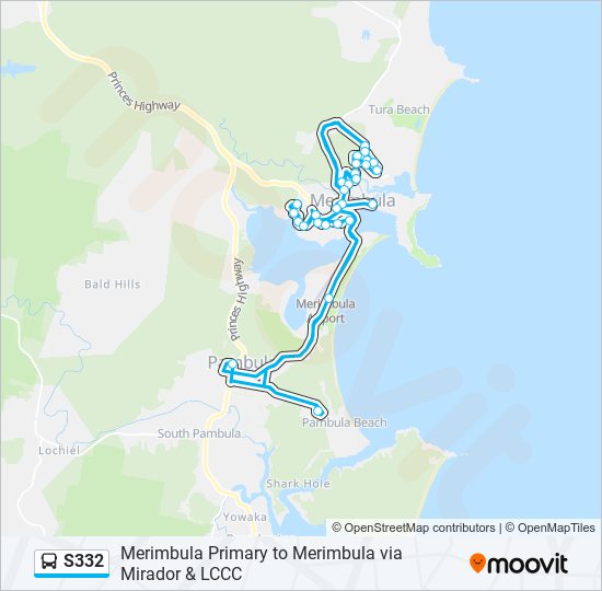 s332 Route: Schedules, Stops & Maps - Merimbula (Updated)