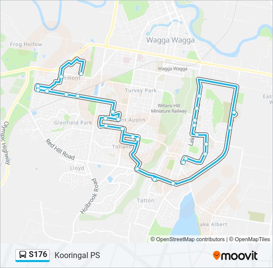 s176 Route: Schedules, Stops & Maps - Kooringal (Updated)