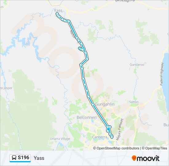 s196 Route: Schedules, Stops & Maps - Yass (Updated)