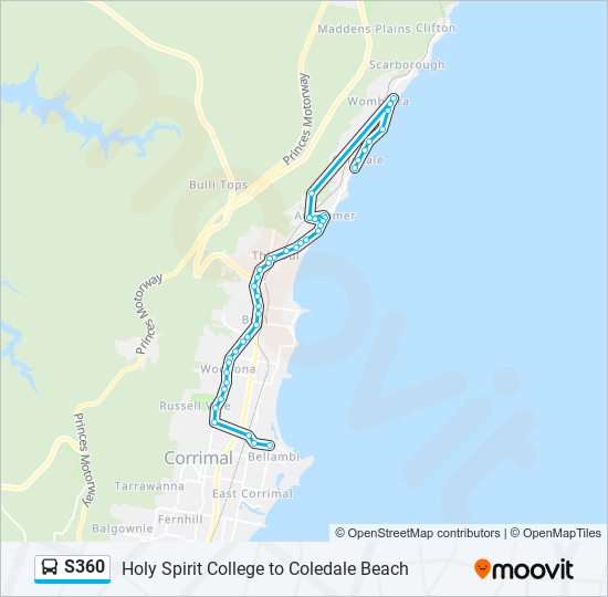 s360 Route: Schedules, Stops & Maps - Coledale Beach (Updated)