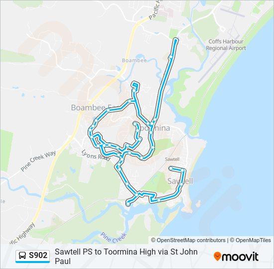 s902 Route: Schedules, Stops & Maps - Toormina HS (Updated)
