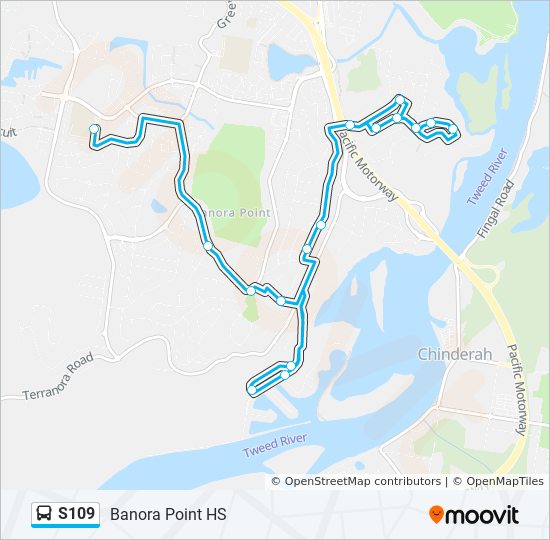 s109 Route: Schedules, Stops & Maps - Banora Point HS (Updated)