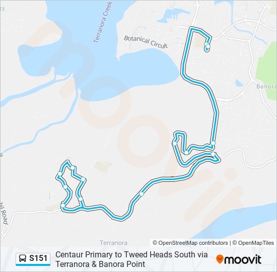 s151 Route: Schedules, Stops & Maps - Terranora PS (Updated)