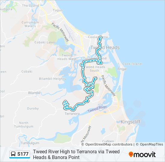 s177 Route: Schedules, Stops & Maps - Terranora (Updated)